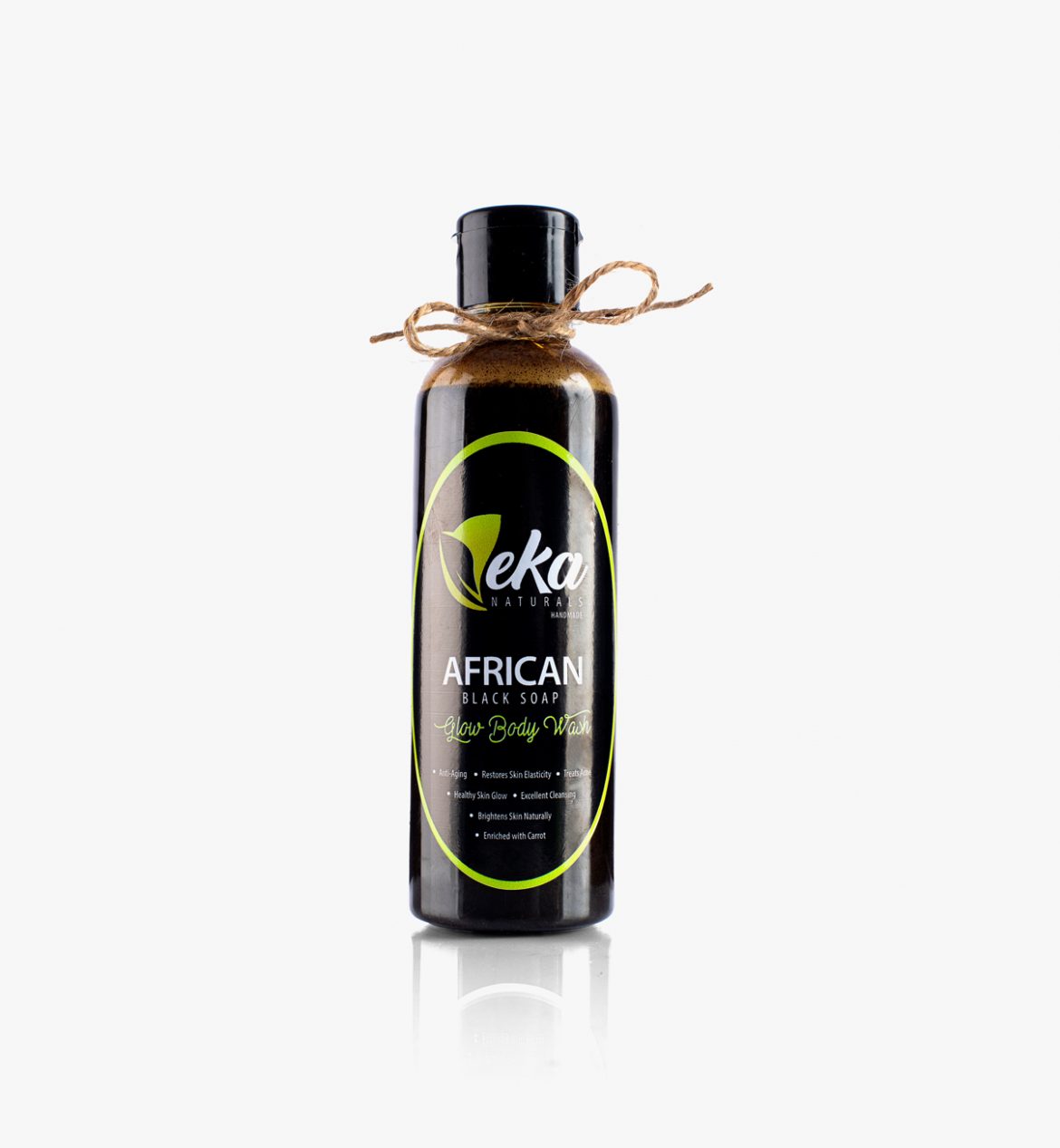 African Black Soap Glow Body Wash (500ml) - Eka Naturals